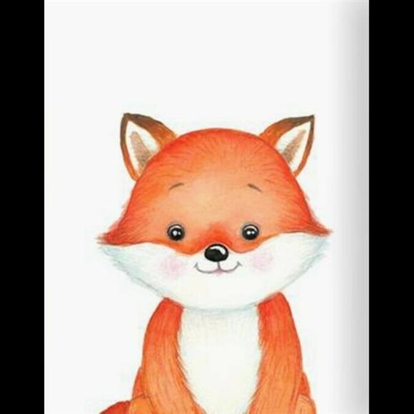 Art | Nursery Decor Baby Forest Animal Drawings Wall Art Set Of 6 ...